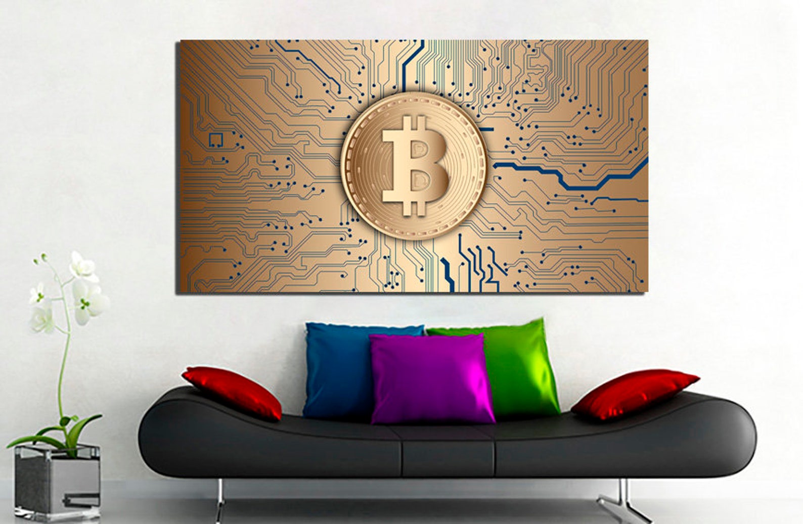 Bitcoin Canvas Crypto Art Currency Print Trader Wall Décor - Etsy