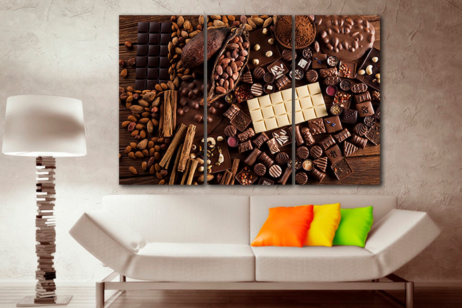 Chocolate Print on Canvas Candy Cocoa Delicious Chocolate - Etsy