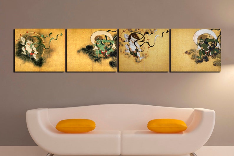 Raijin God Thunder 雷神 Fujin God of Wind 風神 by Ogata Korin - Etsy