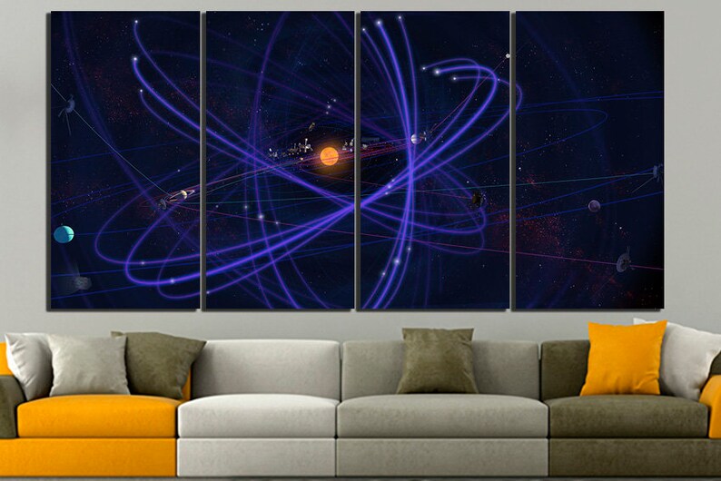 Satellites Space Print on Canvas Space Décor Space Print - Etsy