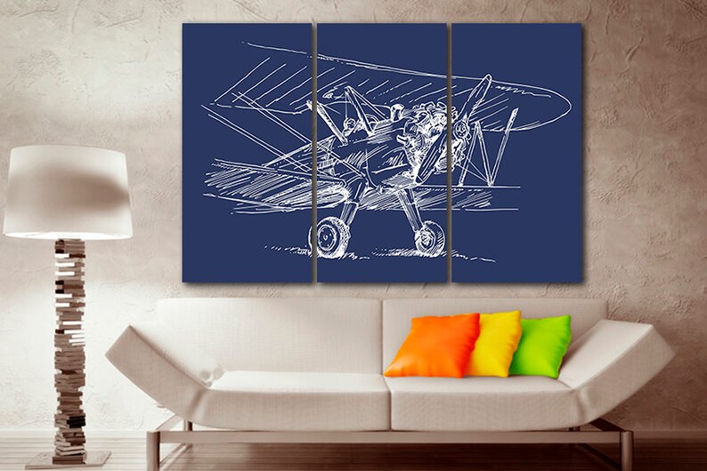 Plane Wall Decor Aviation Canvas Engine Decor Mechanism - Etsy