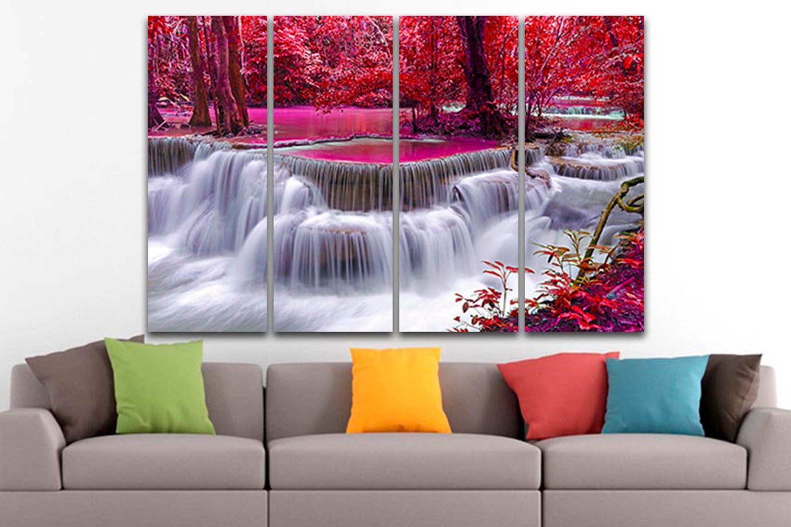 Canvas Waterfall 3 Panel Canvas Set Nature Decor Landscape Art - Etsy