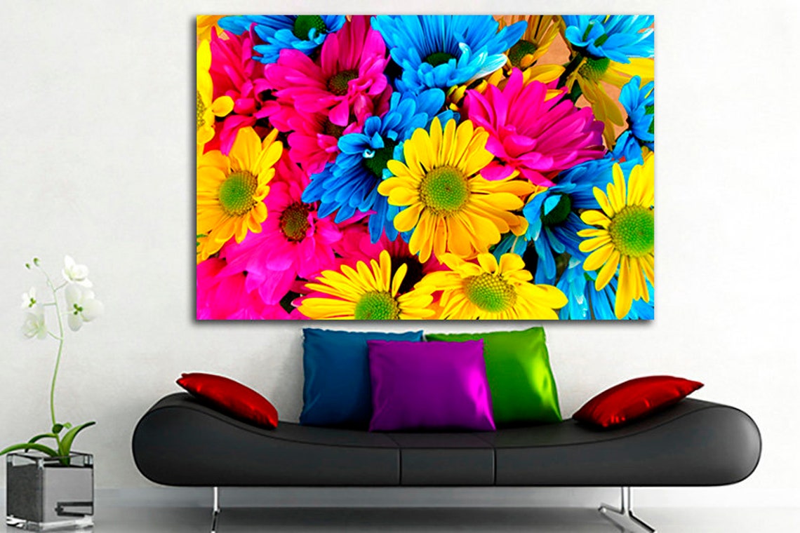Flower Poster Watercolor Flower Floral Home Art Flowers Wall - Etsy