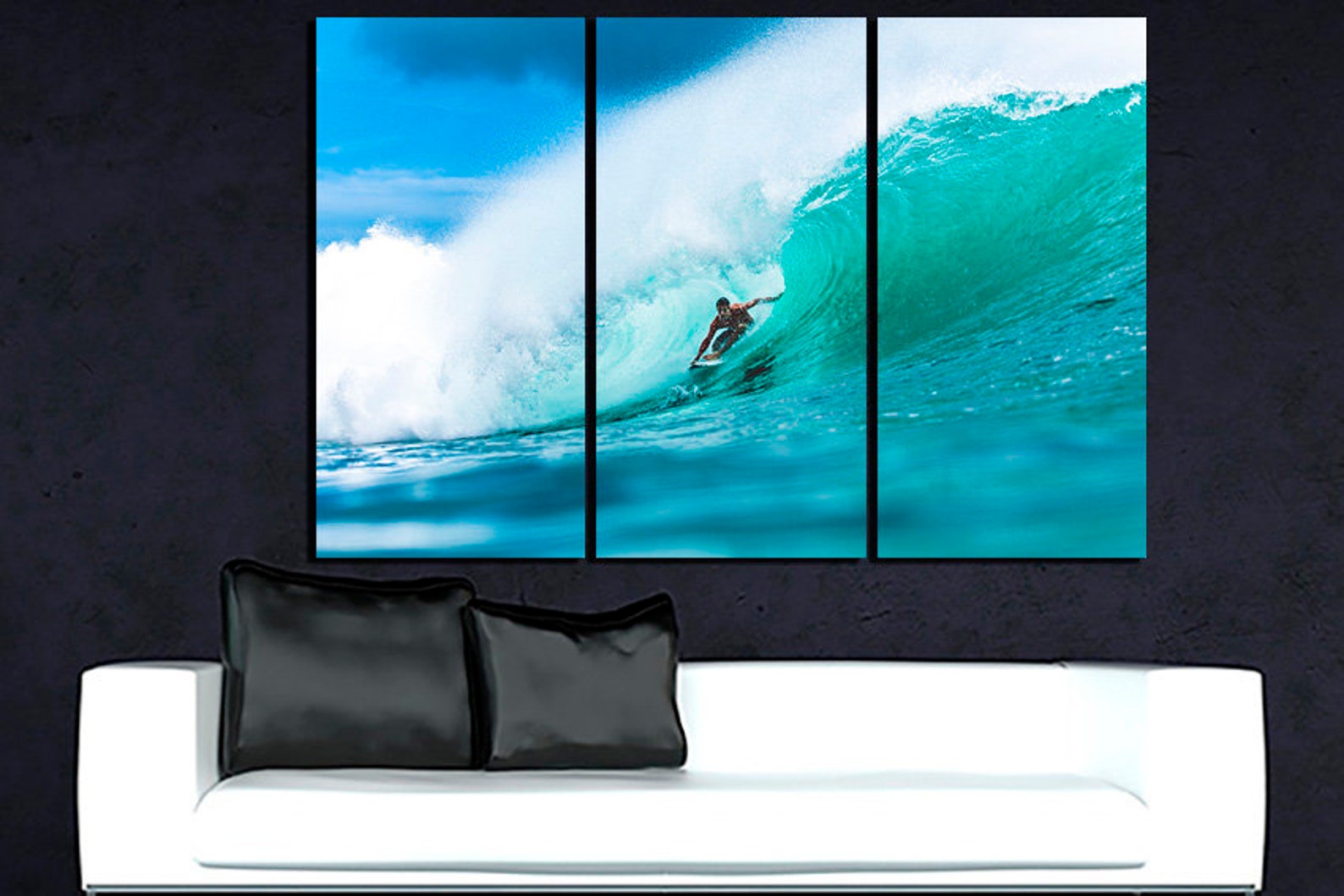Surfing Canvas Set Ocean Wall Art Surfing Print Surfing Home Art ...