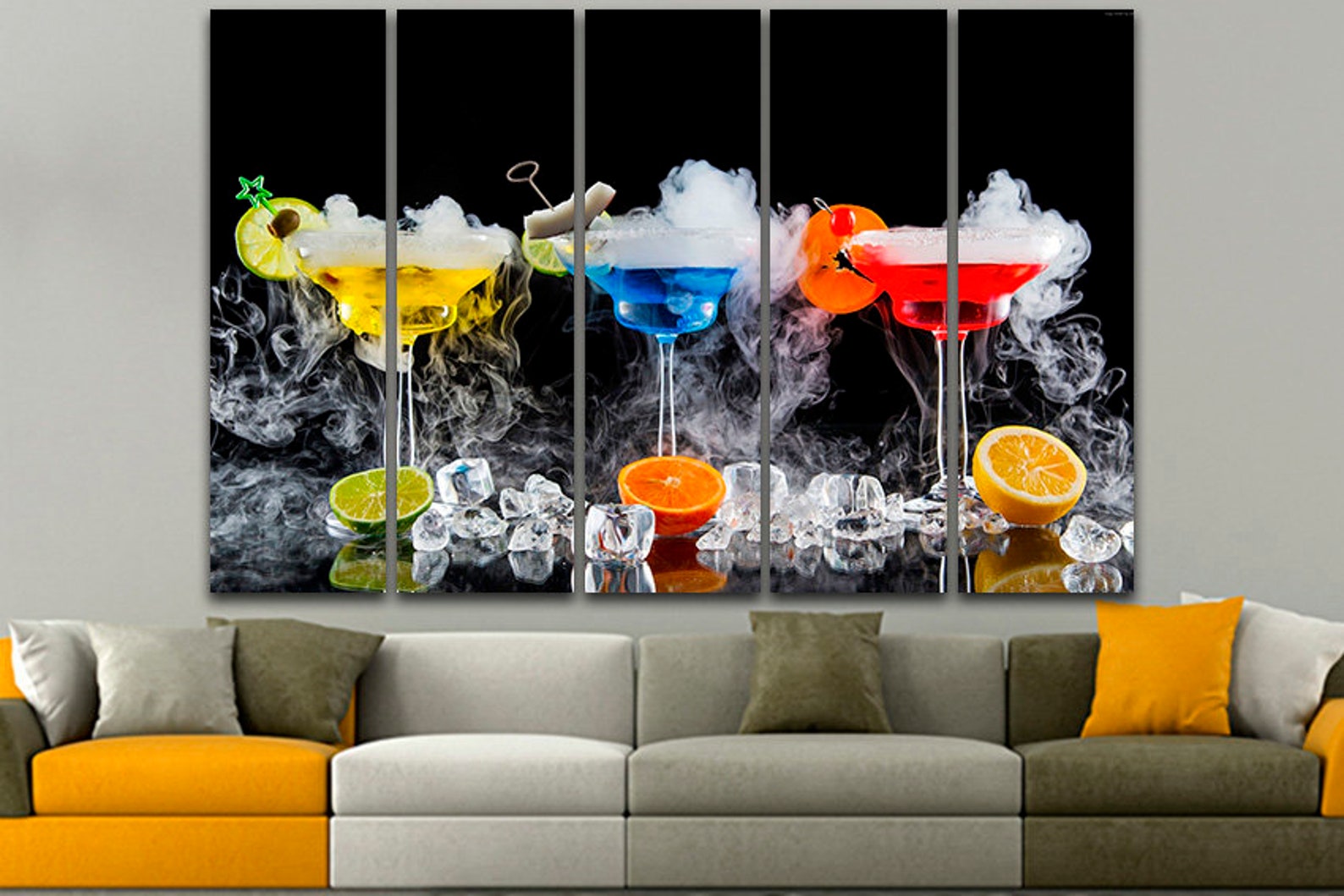 Cocktail Print Gallery Wall Set Cocktail Wall Art Cocktail | Etsy