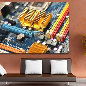 Information Technology Print on Canvas Ready to Hang Electronic ...