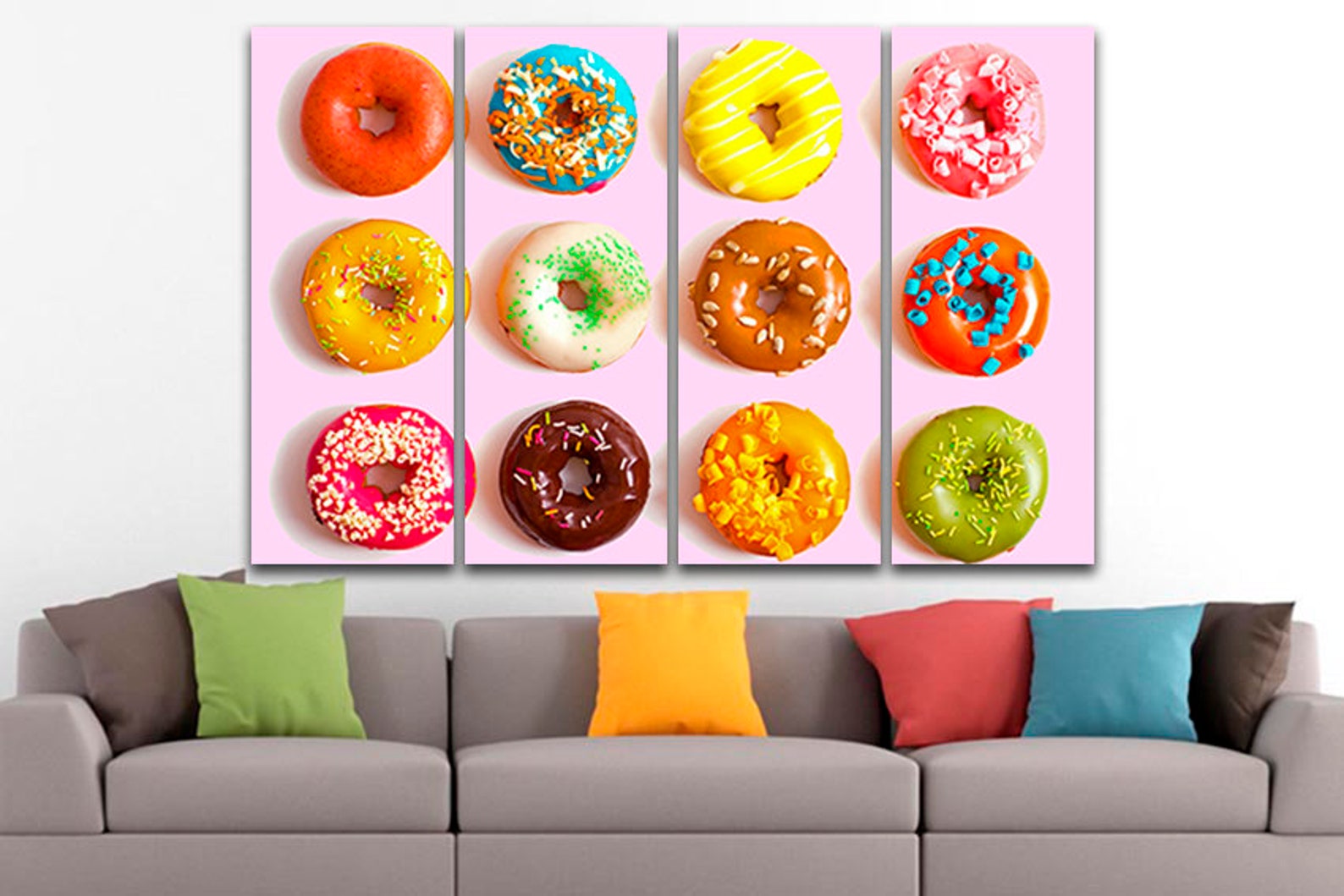 Donut Print Cake Wall Art Donut Photo Doughnut Donuts Decor | Etsy