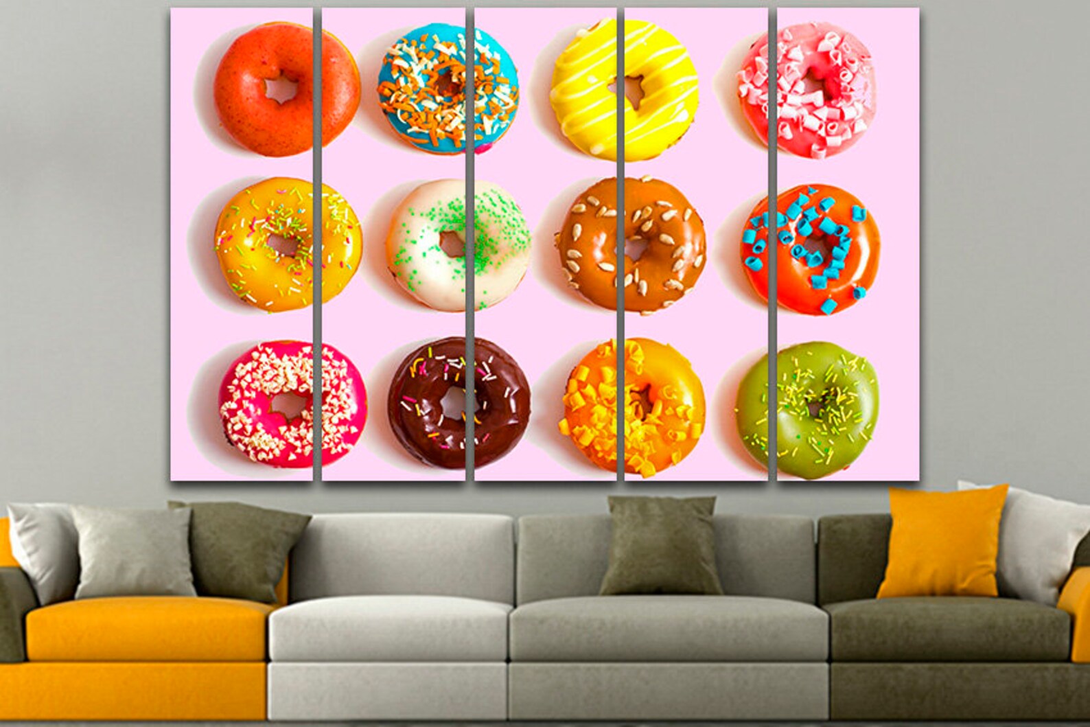 Donut Print Cake Wall Art Donut Photo Doughnut Donuts Decor Donut ...