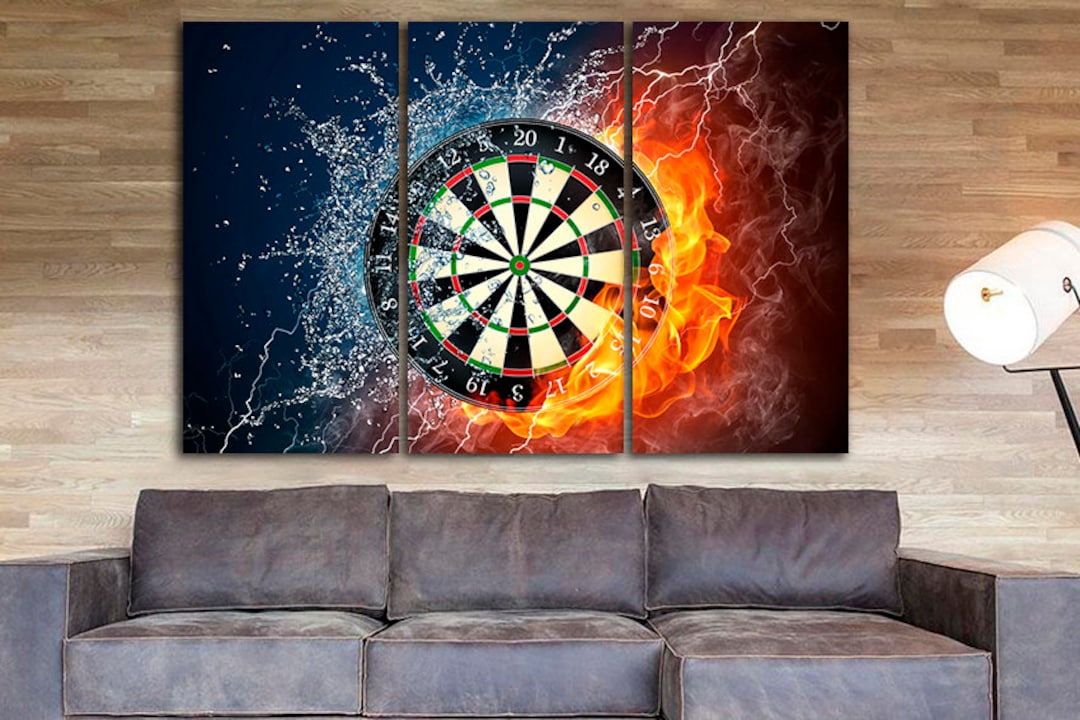 Darts Wall Art Darts Print Darts Canvas Game Home Decor Game Poster Art ...