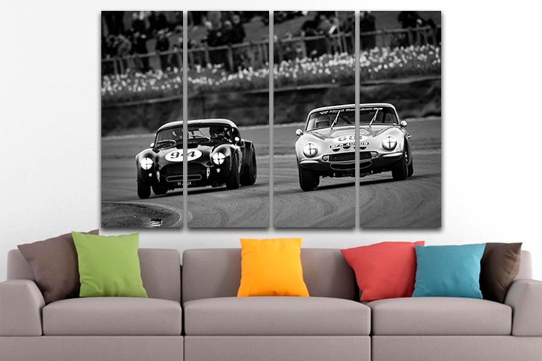 Racing Car Canvas Print Art Sports Car Racing Car Print Racing Car Art ...