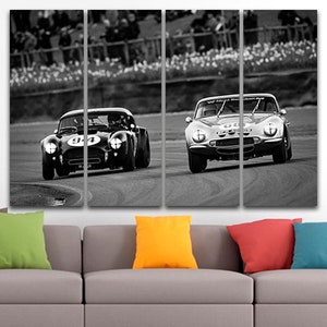 Racing Car Canvas Print Art Sports Car Racing Car Print Racing Car Art ...