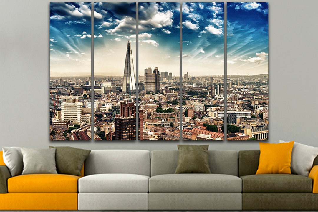 London Art Canvas City Wall Art City Multi Canvas City Photo Print ...