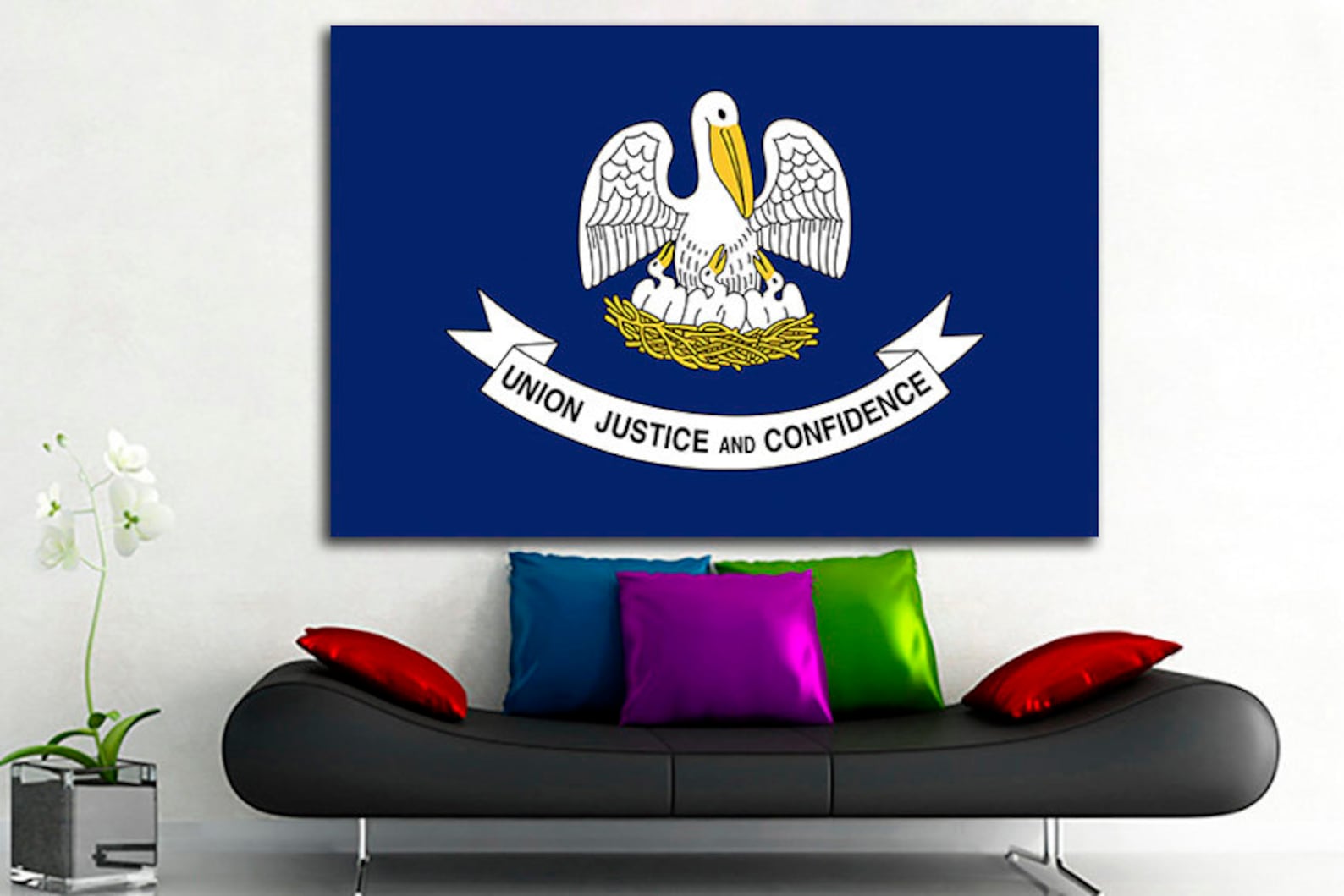 Louisiana State Art Flag Louisiana Flag Art Louisiana Flag | Etsy