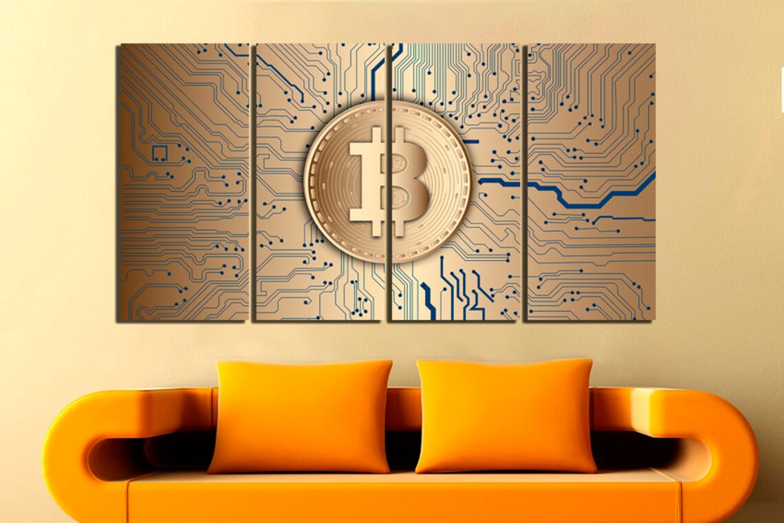 Bitcoin Canvas Crypto Art Currency Print Trader Wall Décor - Etsy