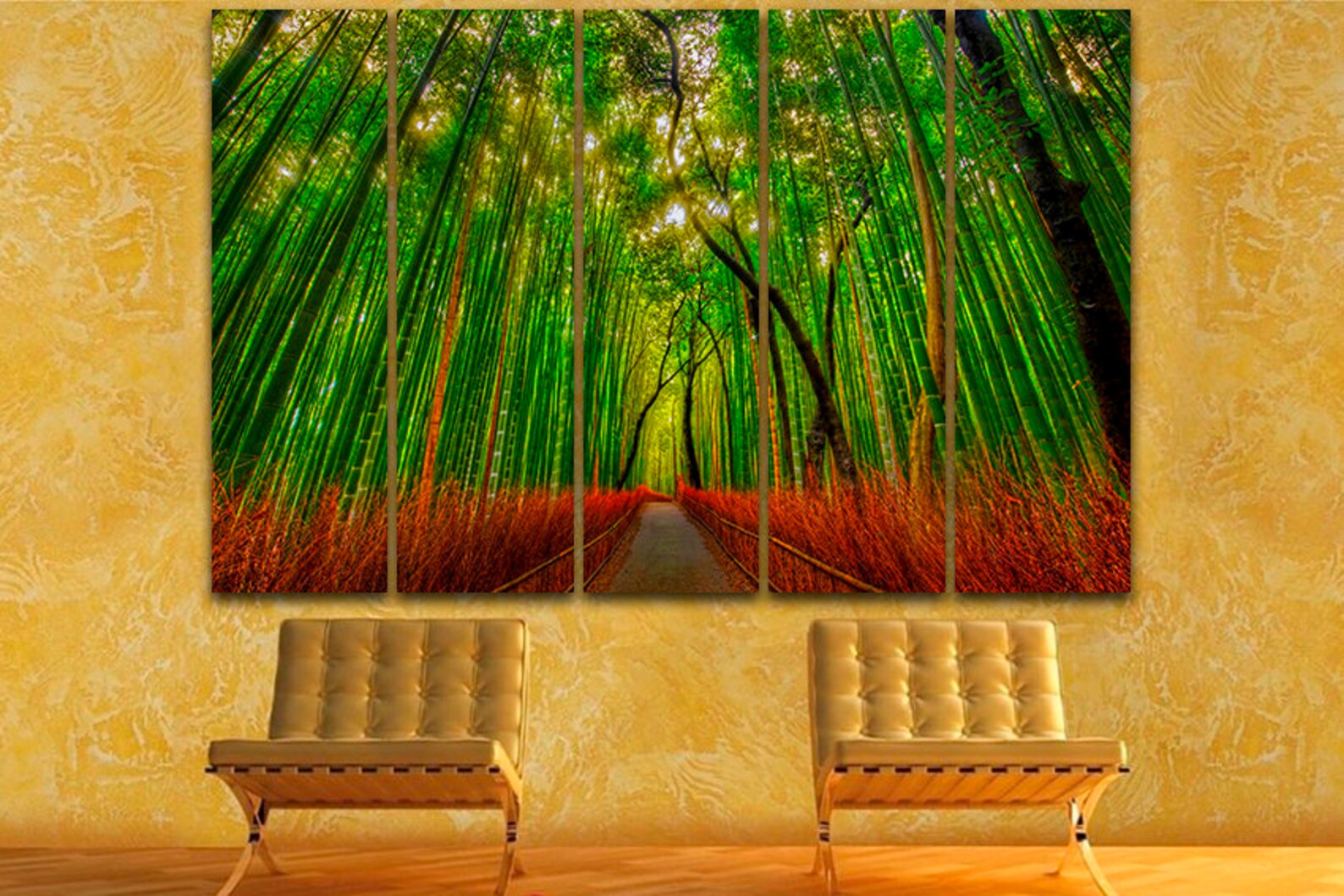 Bamboo Forest Tree Canvas Art Forest Print Forest Decor Forest - Etsy