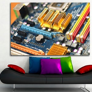 Information Technology Print on Canvas Ready to Hang Electronic ...