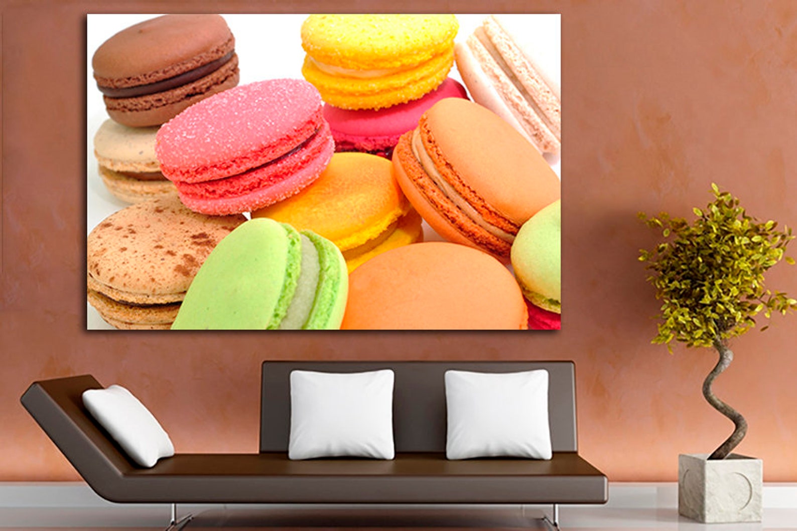 Macaron Print on Canvas French Macaron Macaron Canvas Macaron Print ...