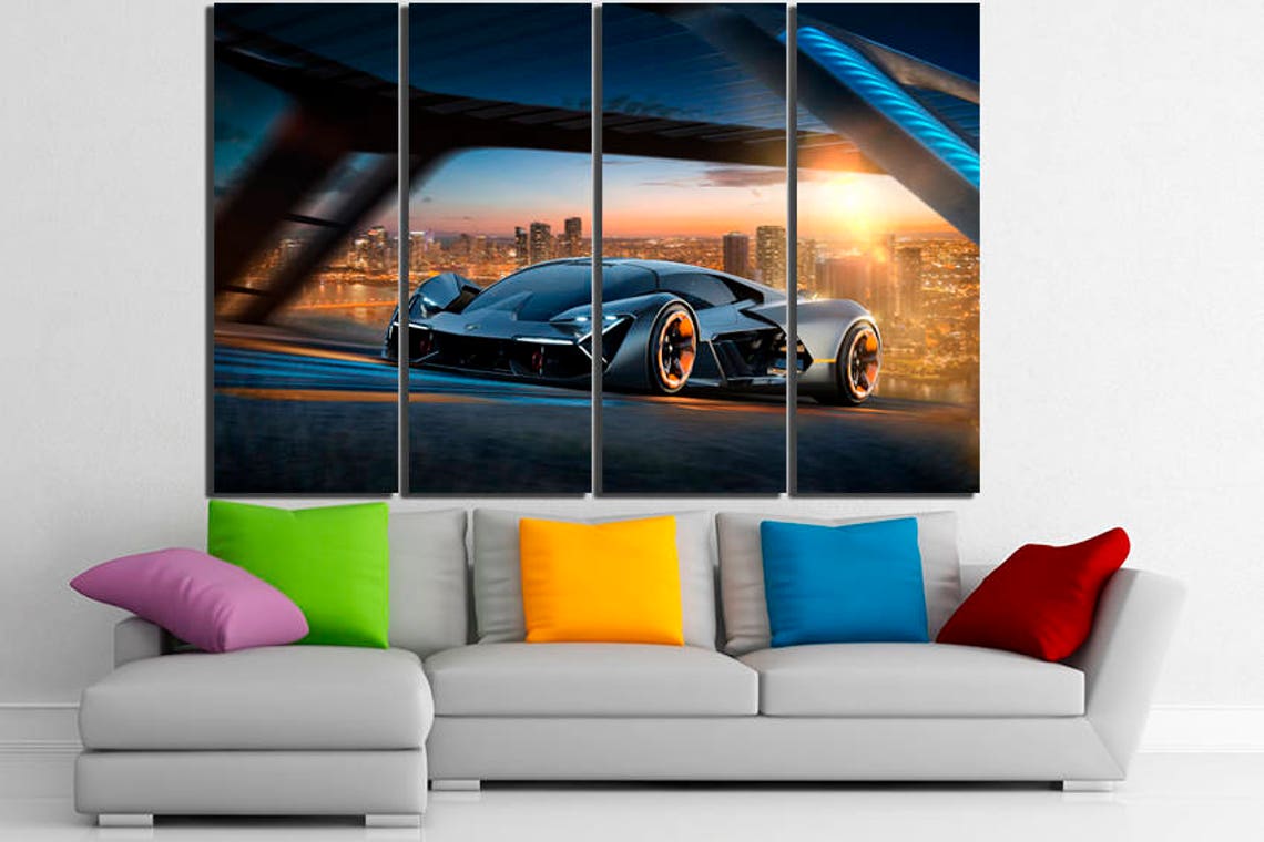 Print on Canvas Concept Car Art Sport Car Print Supercar Wall Art Cars ...