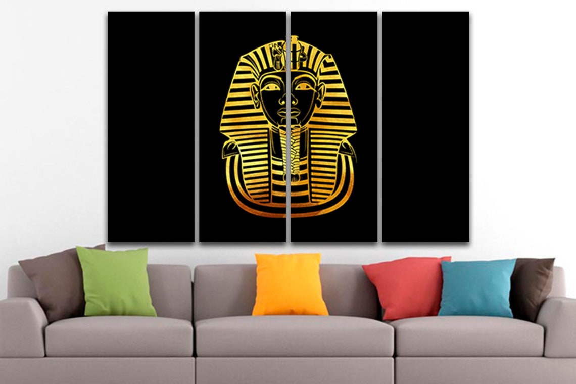 Pharaoh Wall Art Egypt Print Africa Ethnic Décor Canvas Gift Art ...