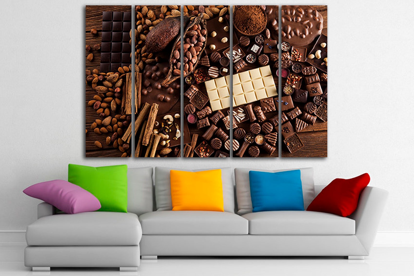 Chocolate Print on Canvas Candy Cocoa Delicious Chocolate - Etsy