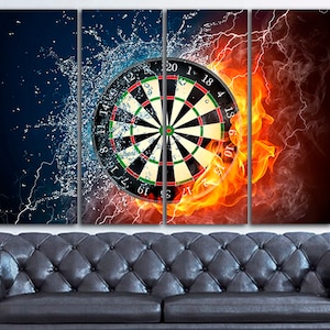 Darts Wall Art Darts Print Darts Canvas Game Home Decor Game Poster Art ...