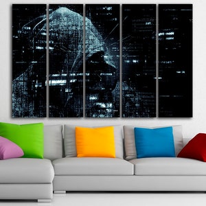 Hacker Canvas Abstract Code Art Matrix Print Ready to Hang - Etsy