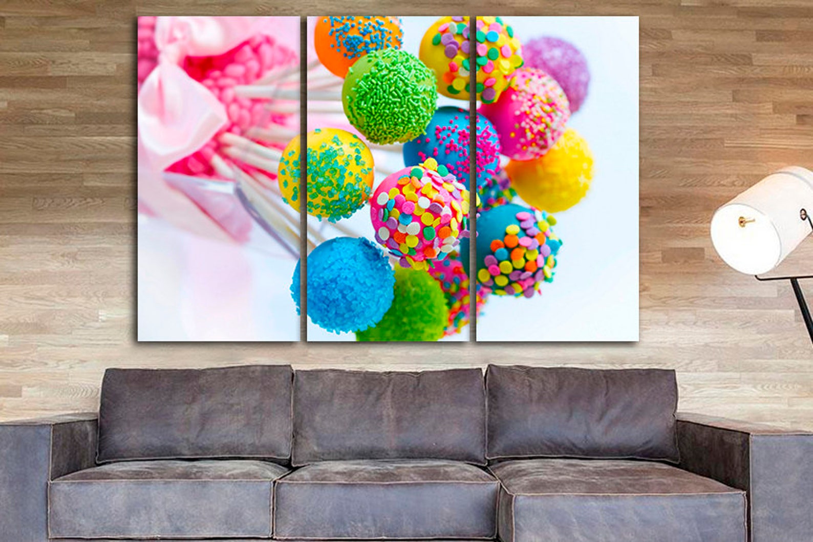 Lollipop Print Art Gallery Wall Set Lollipop Canvas Colorful Sweet ...