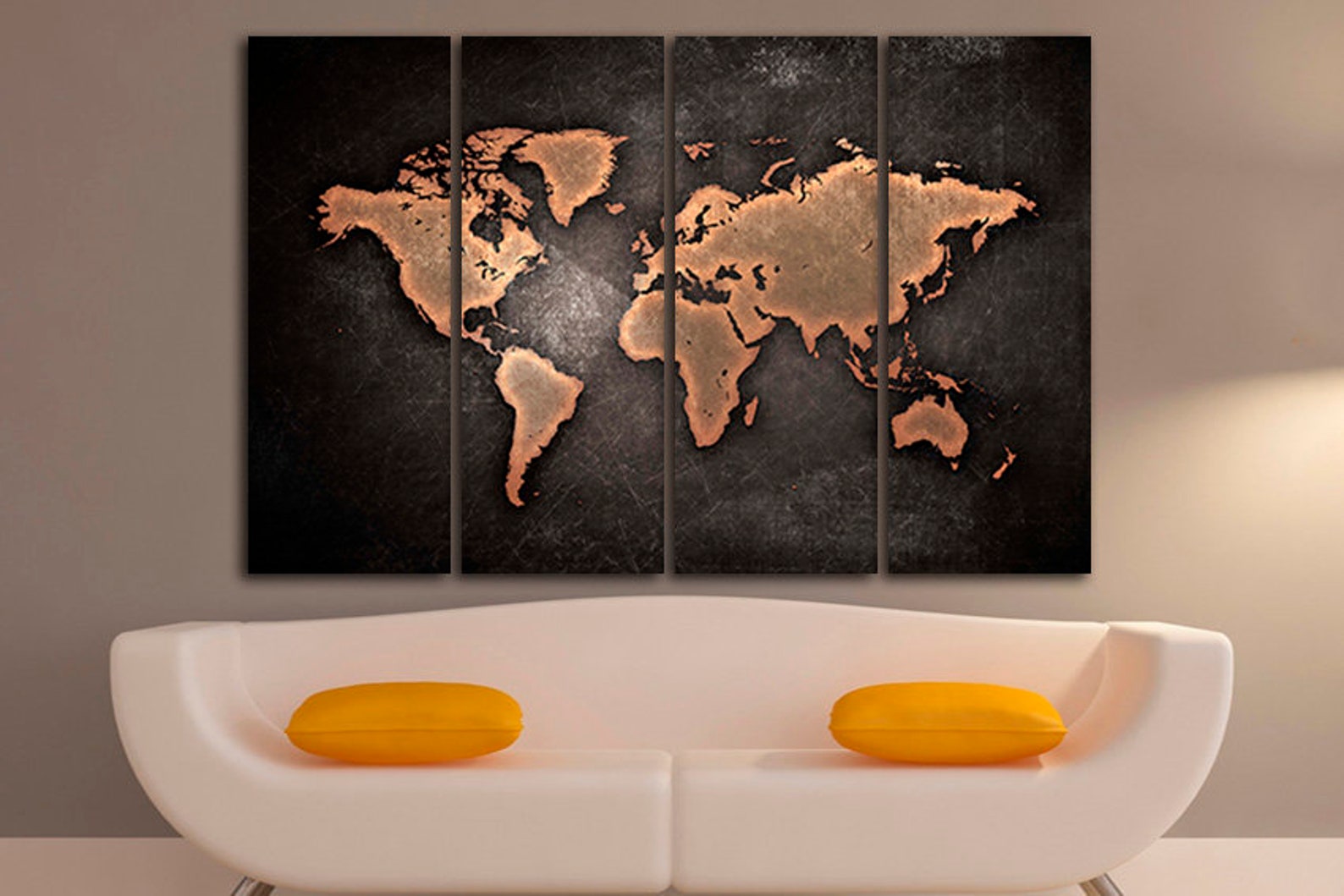 World Map Print Art World Map Print World Map Art World Map on Canvas 5 ...