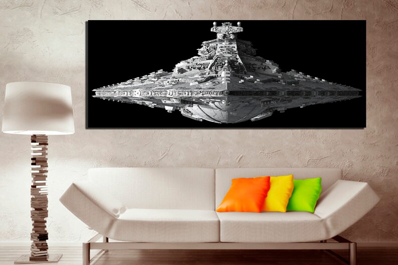 Space Ship Canvas Spacecraft Art Spaceship Print Space Decor Air Engine ...