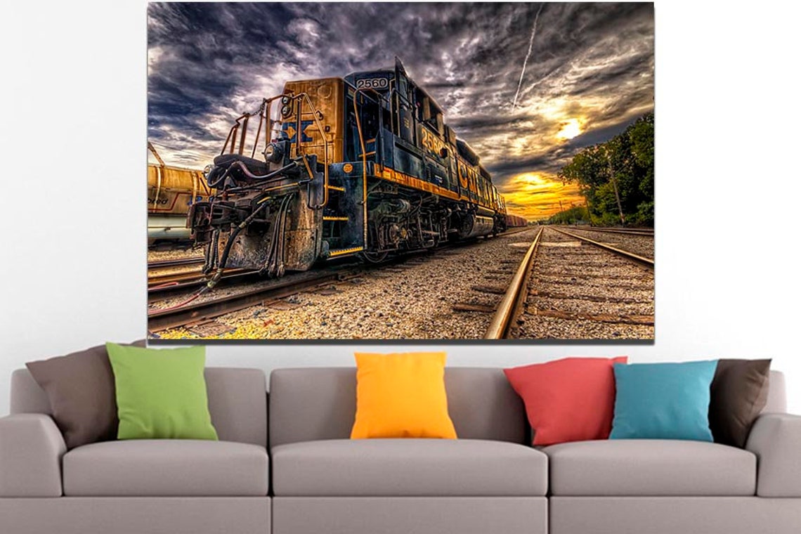 Train Canvas Print Locomotive Decor Train Photo Art Train Home - Etsy
