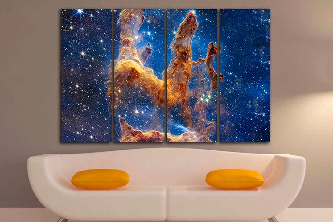 Pillars of Creation Print Hubble Telescope Eagle Nebula Space Canvas ...
