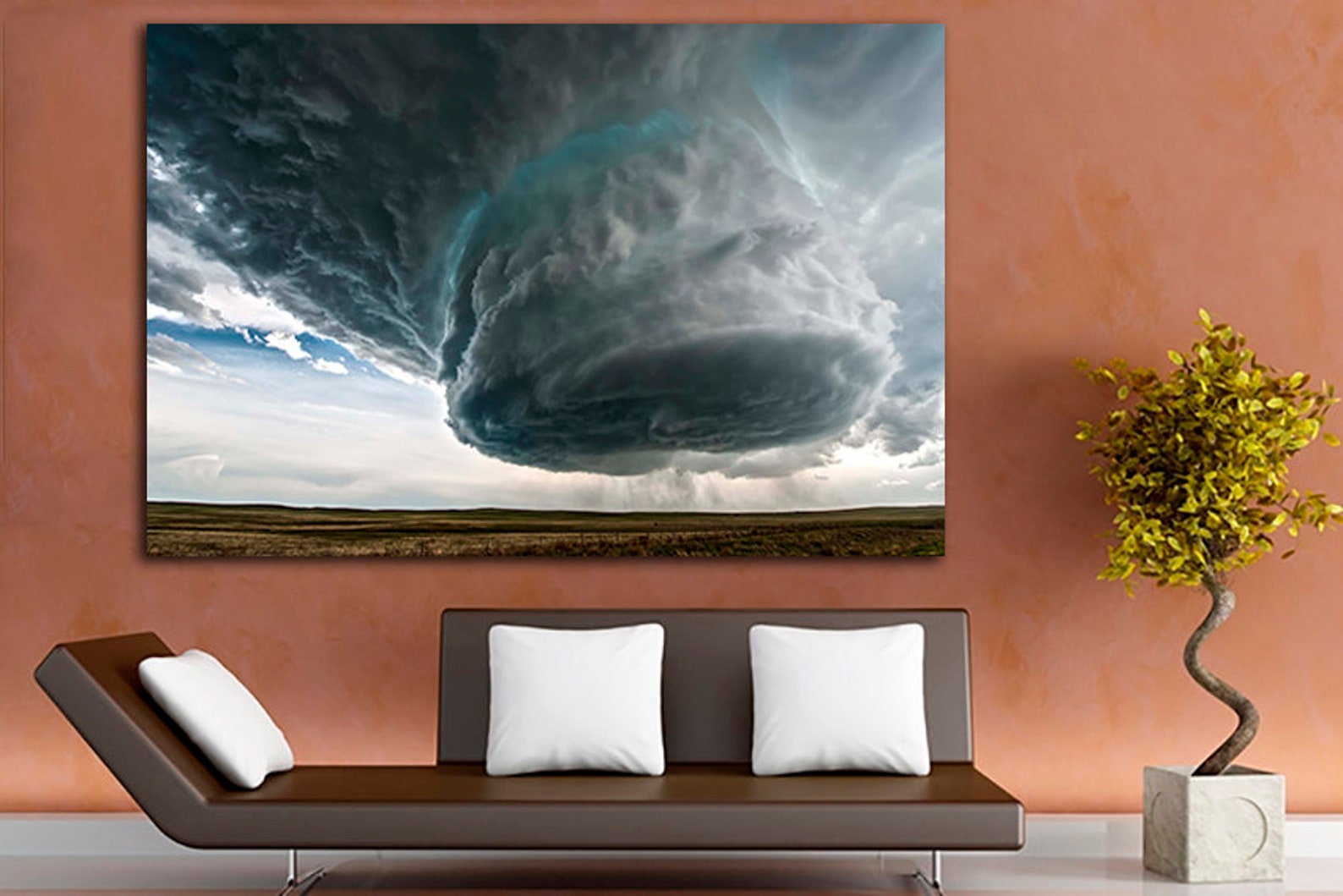 Tornado Canvas Storm Wall Art Weather Décor Tornado Photo Rain Wall ...