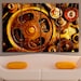 Gears Print Machine Wall Art Large Canvas Set Gears Wall Decor ...