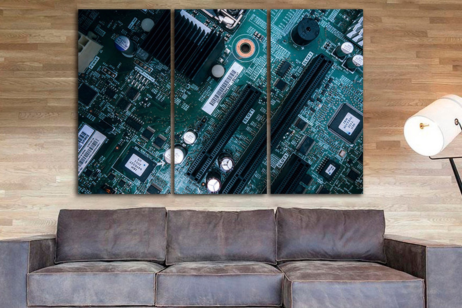 Electronic Circuit Print on Canvas Ready to Hang Tech Wall Decor ...