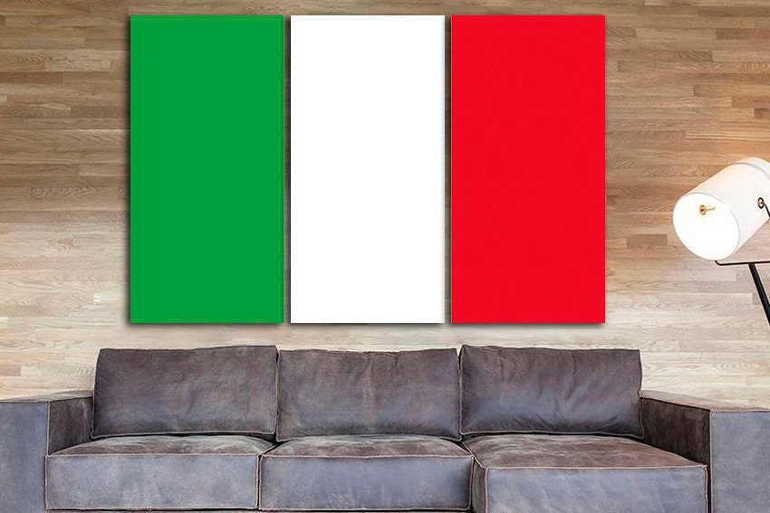 Italy Flag Print on Canvas Europe Italy Flag Art Italy Flag - Etsy