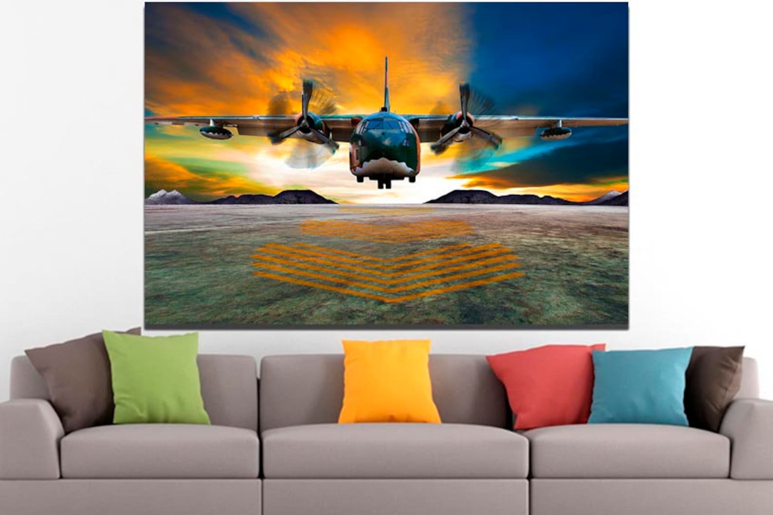 Aircraft Airplane Aircraft Art Airplane Print Airplane Canvas Runway ...