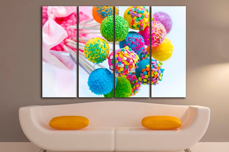 Lollipop Print Art Gallery Wall Set Lollipop Canvas Colorful - Etsy