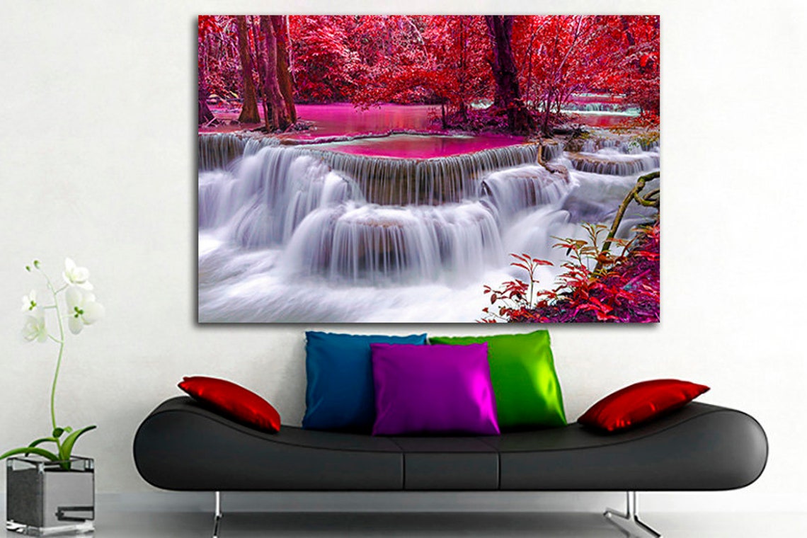 Canvas Waterfall 3 Panel Canvas Set Nature Decor Landscape Art - Etsy