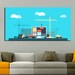 Construction Boys Room Wall Decor Printing Canvas Ready to Hang Vehicle ...