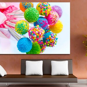 Lollipop Print Art Gallery Wall Set Lollipop Canvas Colorful Sweet ...