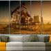 Oilfield Canvas Oil Derrick Décor Oil Production Art Oil Rig Industry ...