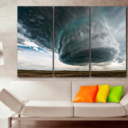 Tornado Canvas Storm Wall Art Weather Décor Tornado Photo Rain - Etsy