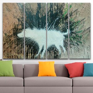 Dog Canvas Art Wet Dog Print Graffiti Wall Art Decor Street Art Print ...