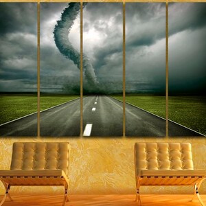 Tornado Canvas Storm Wall Art Weather Décor Tornado Photo Rain Wall ...