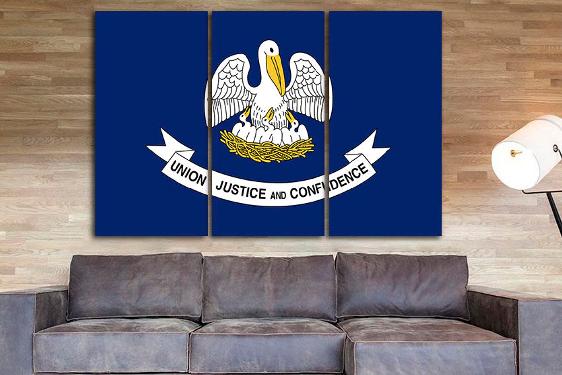 Louisiana State Art Flag Louisiana Flag Art Louisiana Flag | Etsy