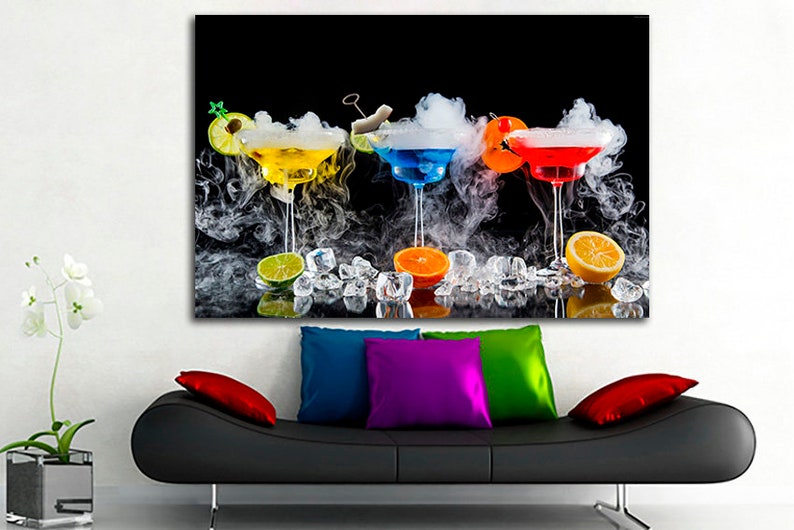 Cocktail Print Gallery Wall Set Cocktail Wall Art Cocktail | Etsy