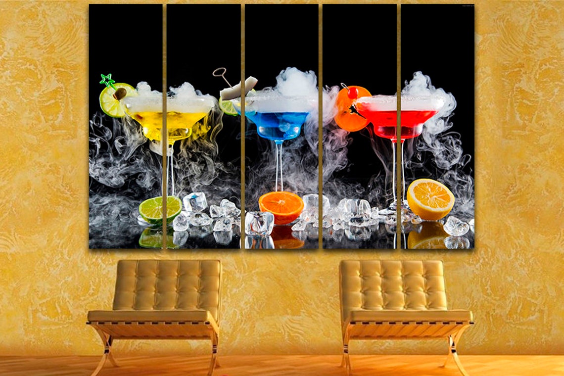 Cocktail Print Gallery Wall Set Cocktail Wall Art Cocktail - Etsy