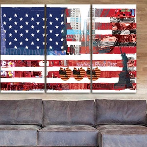 Flag United States Canvas American Flag Print American Flag Canvas ...