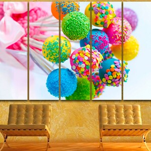 Lollipop Print Art Gallery Wall Set Lollipop Canvas Colorful Sweet ...
