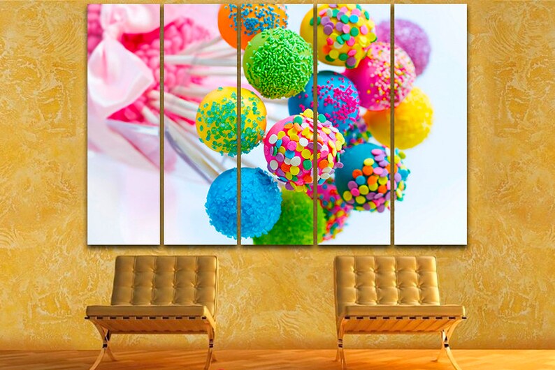 Lollipop Print Art Gallery Wall Set Lollipop Canvas Colorful - Etsy